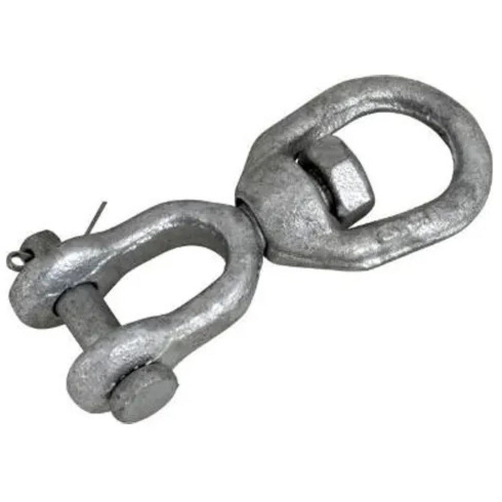 Galvanized Eye Jaw Swivel Shackle - 3/8" Pin – Rigging Shoppe