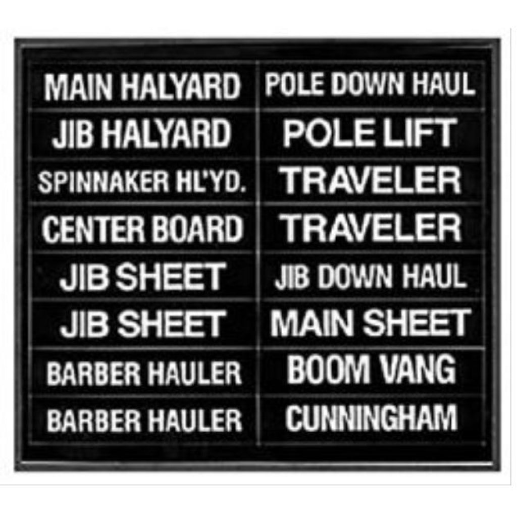 Adhesive Label - Sailboat Controls – Rigging Shoppe
